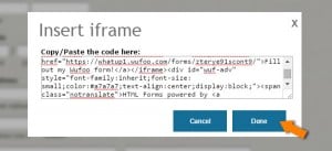 How to embed iframe to a presentation and infographic