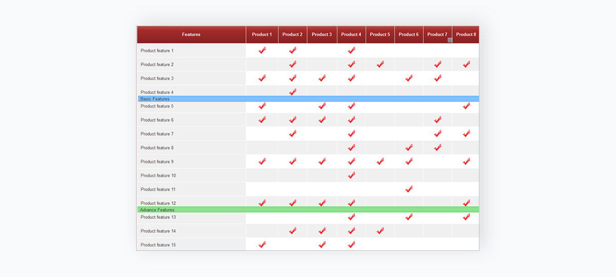  Comparison Chart In Excel Template Collection