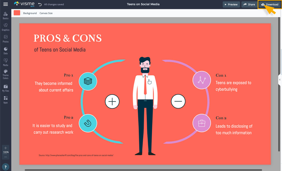 How To Export A PowerPoint Presentation In Visme Visual Learning