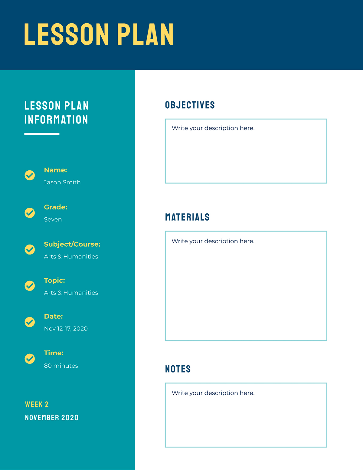 28 Lesson Plan Templates For Teachers Online Instructors