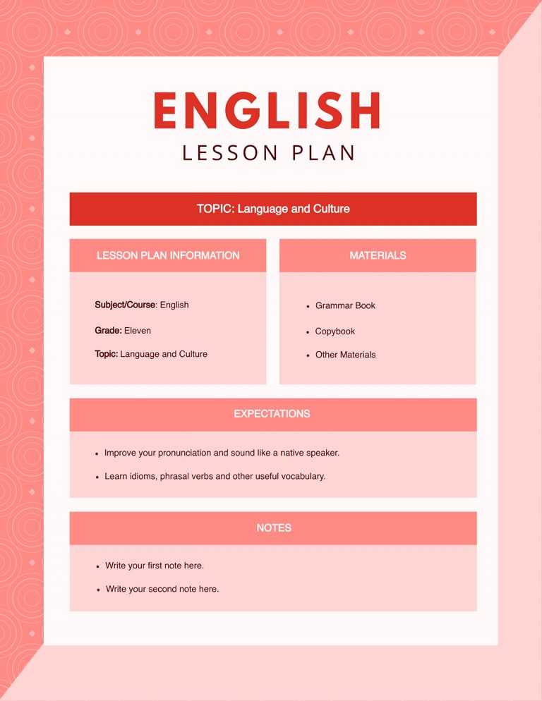 29 Lesson Plan Templates for Teachers & Online Instructors