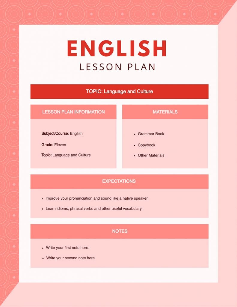29 Lesson Plan Templates for Teachers & Online Instructors