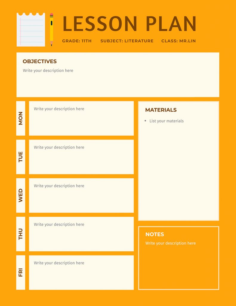 29 Lesson Plan Templates for Teachers & Online Instructors