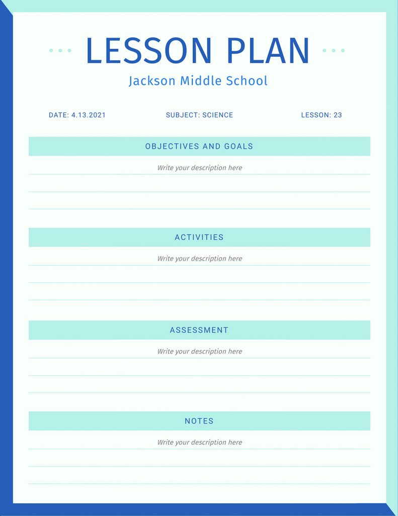 29 Lesson Plan Templates for Teachers & Online Instructors