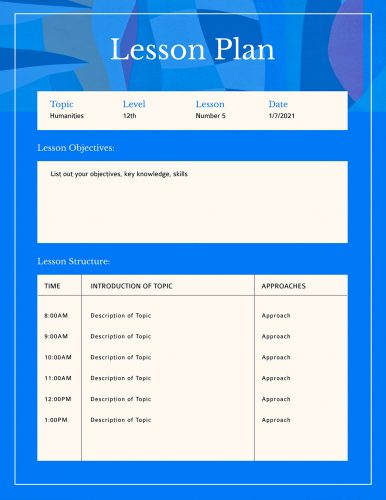 29 Lesson Plan Templates for Teachers & Online Instructors
