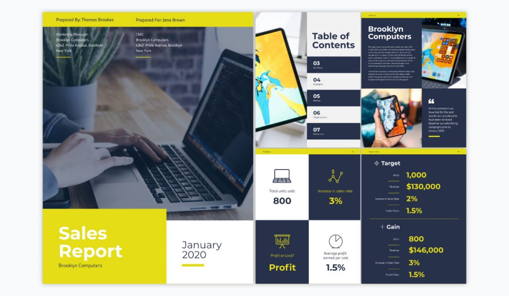 44 Plantillas de informes empresariales y profesionales