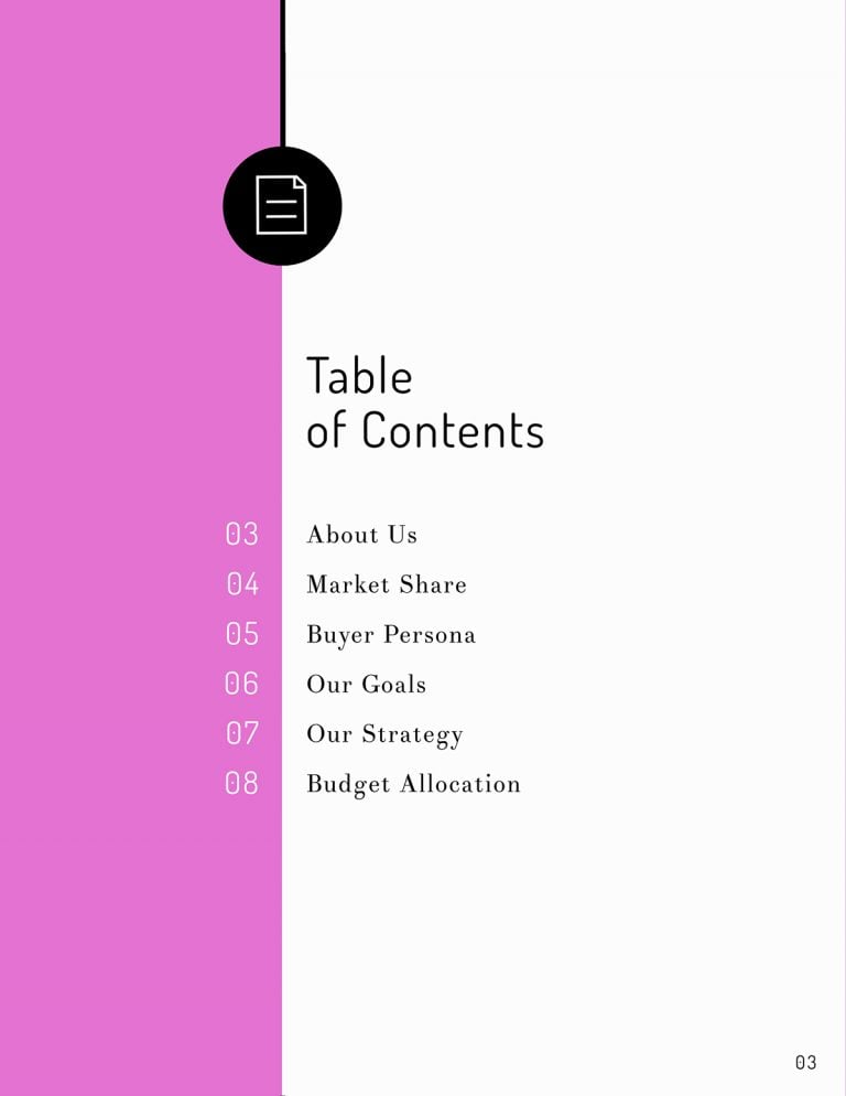 40 Professional Table of Contents Templates [2024 Update]