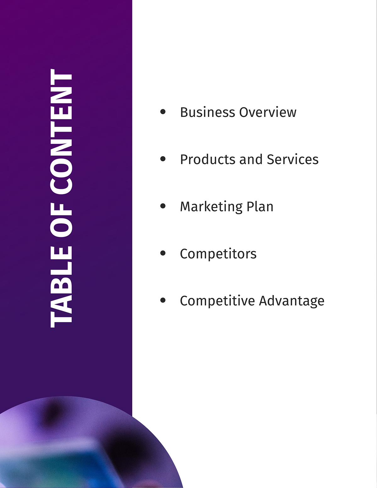 Table Of Contents Template Aldisastr