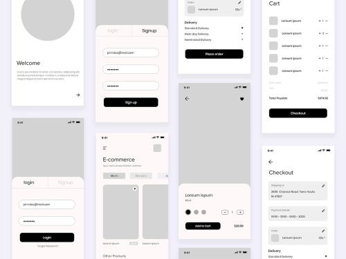 30 UI & UX Wireframe Examples for Businesses
