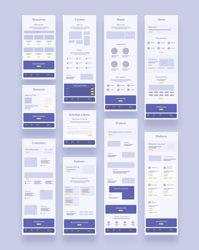 30 UI & UX Wireframe Examples for Businesses