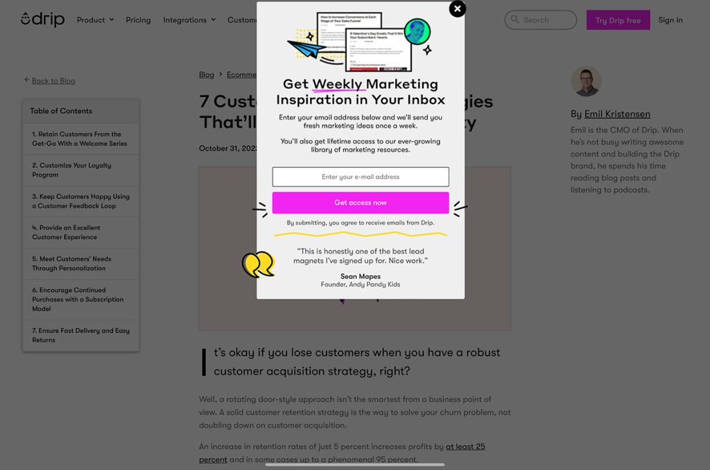 13 Amazing Email Popup Examples You Can Learn From & How to Make Your Own