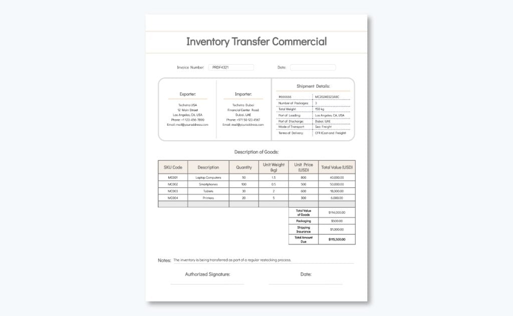 13 Professional Commercial Invoice Templates