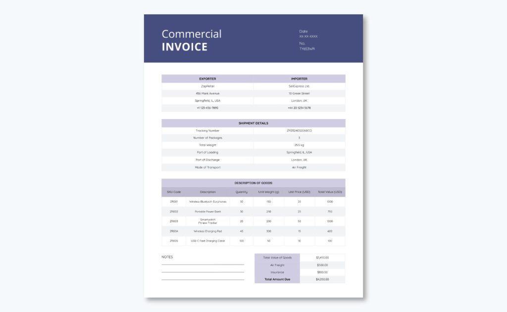 13 Professional Commercial Invoice Templates
